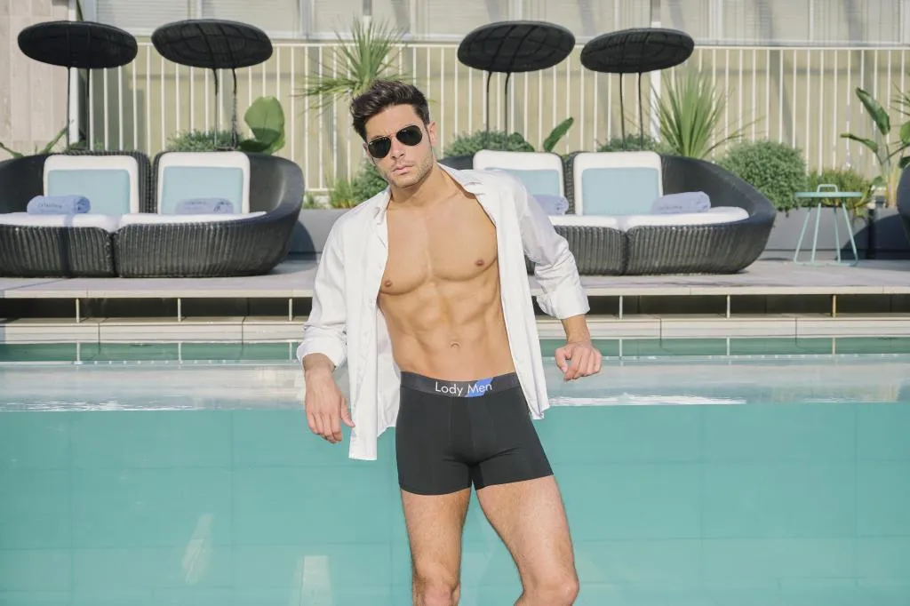 955 LODY MEN - BOXER DE ALGODON CON LYCRA CON ELASTICO PERSONALIZADO ...